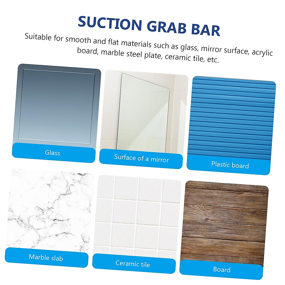 Mobestech 1pc Suction Grab Bar Bath Grab Bar Kitchen Cabinet Handles Hand Rest Assist Bath Handles Suction Bathtub Grab Bars Balance Assist Senior Assist Refrigerator Door Armrest Knob Elder