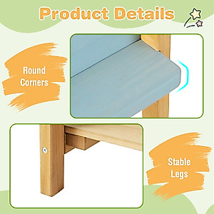 HONEY JOY Mud Kitchen, Fir Wooden Mud Table Play Kitchen for Toddlers, Running Water, Removable Sink, Kids Outdoor Kitchen Playset, Mud Kitchen for Kids Outdoor, Gift for Boys Girls