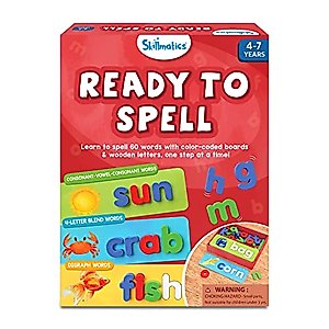 Skillmatics Ready to Spell - Educational Toy for Preschoolers, Stage-Based Learning to Improve Vocabulary & Spelling, Gifts for Ages 4 to 7