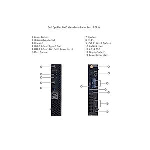 Dell Optiplex 7060 MFF Micro Form Factor (MFF) Desktop, 8th Gen Intel Core i5-8500T, 16GB RAM, 512GB SSD, Intel UHD Graphics 630, Windows 10 Pro (Renewed)