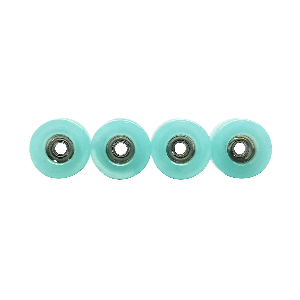 SAIKOOWA 4pcs Apex 68D Urethane Fingerboard Wheels,7.5mm Diameter -ABEC-9 Ultra Spin Chrome Steel Bearings with 1pcs Fingerboard Tool (Transparent Blue)