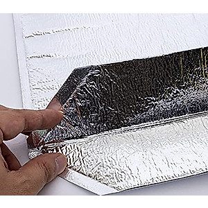 NAMUMARU Insulated Easy Zip Lock with Handle Resealable Aluminum Sandwich Lunch Bag 5 Piece Medium Reusable Thermal Snack Bento Camping Picnic Grocery Hot & Cold Pouch