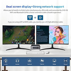 YLIMPC M3 i7 Mini PC, Intel i7 10810U 10th Gen 6-Core Processor up to 4.9GHz, 16GB RAM 500GB SSD Windows 11 Pro Small Desktop Computer with 2.5Gbps LAN/Bluetooth 5.0/WiFi/HDMI/DP/4K UHD Graphics