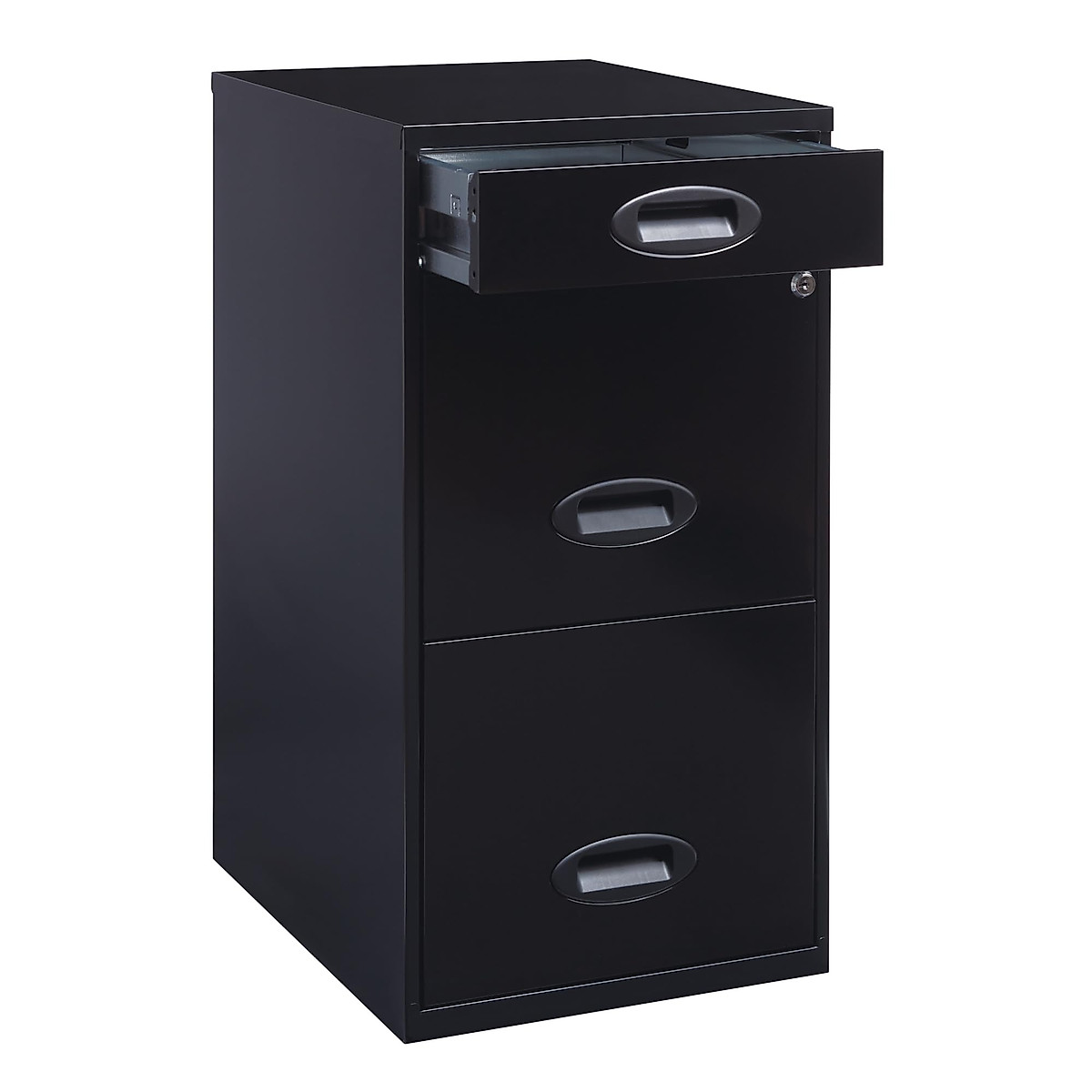 Realspace® SOHO 18"D 3-Drawer Organizer Vertical File Cabinet, Black
