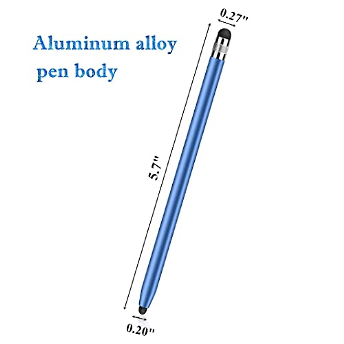 Smozer Stylus Pens for Touch Screens(2-Pack), Sensitivity & Precision Stylus Pens for iPhone/iPad Pro/Samsung Galaxy/Tablets and All capacitive Touch Screen Devices + 4 Replaceable Rubber Tips
