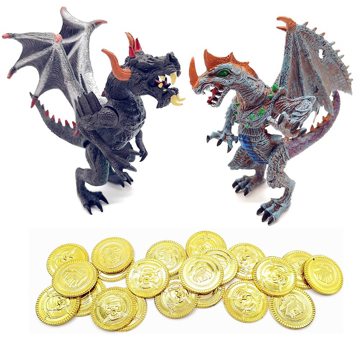 Guaishou Ancient Dragon Knight 4pcs Action Figure with Gold Coin 20PCS