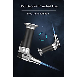 Hovico Butane Torch,Professional Culinary Blow Torch Lighter with Safety Lock,Refillable Kitchen Torch Lighter,for BBQ, Creme Brulee, Baking, Crafts (Butane Gas Not Included)