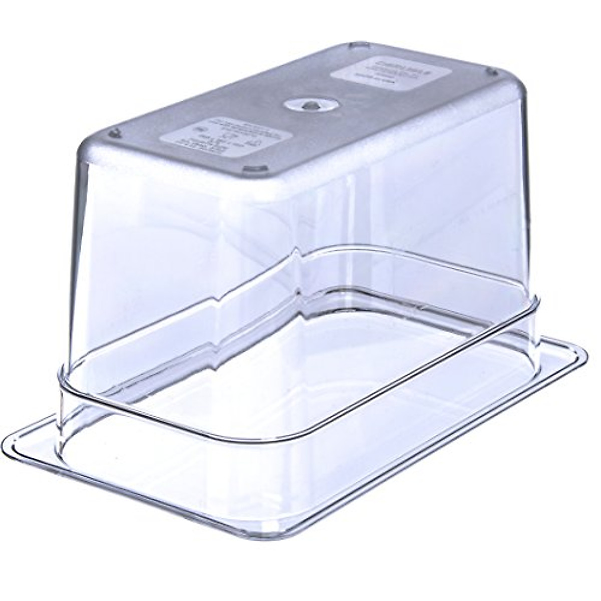 Carlisle FoodService Products Plastic Food Pan 1/4 Size 6 Inches Deep Clear