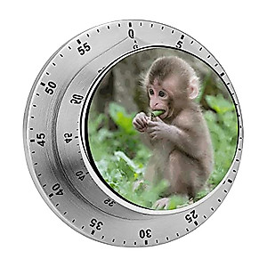 Kitchen Timer Cute Monkey Magnetic Countdown Clock for Cooking Teaching Fitness