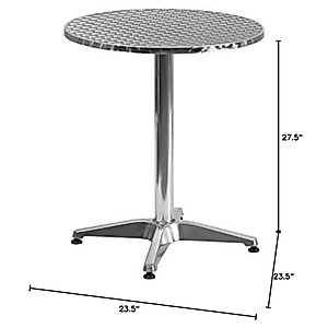 Flash Furniture 23.5'' Round Aluminum Indoor-Outdoor Table with Base