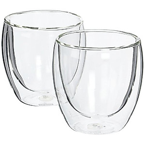 Bodum Pavina Glass, Double-Wall Insulated Glasses, Clear, 8 Ounces Each (Set of 2)