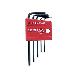 Wiha 35392 5 Piece Mini L-Key Short Hex Metric Set