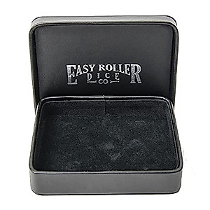 Leather Lite Dice Display and Storage Case - Perfect for Plastic, Metal, Stone, or Wood Dice (Raven)