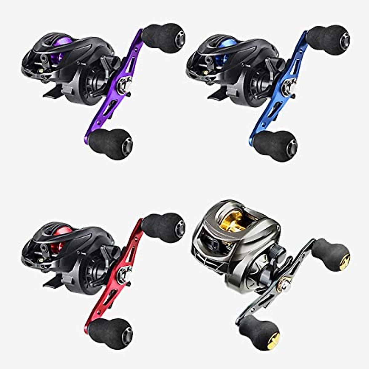 Menolana Fishing Reel, Gear Ratio 6.3:1 8kg Max Drag, Baitcaster for Fishing, Right Hand