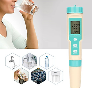 Water Quality Test Pen, 7 in 1 Design Pool Water Test Kit,PHTester Digital 0 °C-60 °C Range, High Pen Tester for Swimming Pools and SPA Aquaponic Aquariums