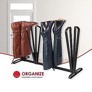 Home Basics Boot Organizer, Space Saving Boot Rack for 4 Pairs of Boots