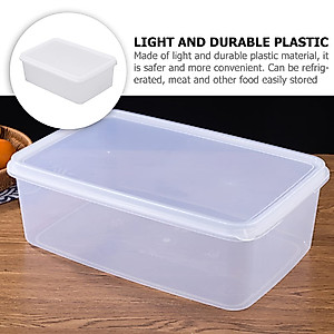 Cabilock Fridge Boxes 6Pcs 0.5L Convenient Food Storage Containers with Lids Daily Use Freezer Boxes Food Meal Prep Containers Lightweight Reusable