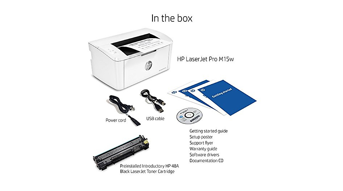 HP LaserJet Pro M15w Wireless Monochrome Printer | Compact & Fast