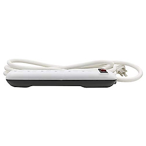 Prime Wire & Cable PB801115 6-Outlet Power Strip with 14-3 SJT 8-Feet Cord,White