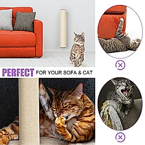BEBOBLY Wall Mounted Cat Scratching Post for Indoor Cats | Kitten Wall Shelves Climbing Furniture| Sisal Rope Cat Claw Scratcher Tree | Solid Wooden Walkway for Cage Mounted Climbing Relaxing