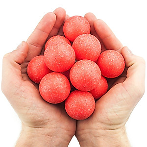 Brybelly Red Textured Foosballs for Standard Foosball Tables (Pack of 12)