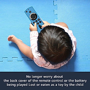 [2 Pack ] 4K Firestick Remote Cover Case, Silicone Remote Cover Case Compatible with 4K TV Stick, Lightweight Anti Slip Shockproof (Glowing Green & Blue)