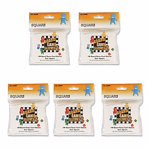 5 Packs Arcane Tinmen Board Game Sleeves 100 ct Square Size Card Sleeves Value Bundle!