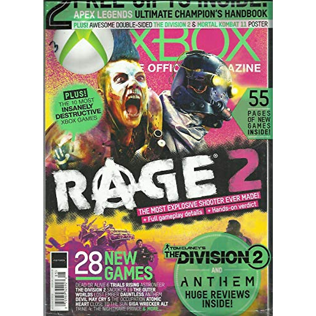 X BOX THE OFFICIAL MAGAZINE, RAGE-2 ISSUE, 2019 ISSUE, 226 FREE GIFTS