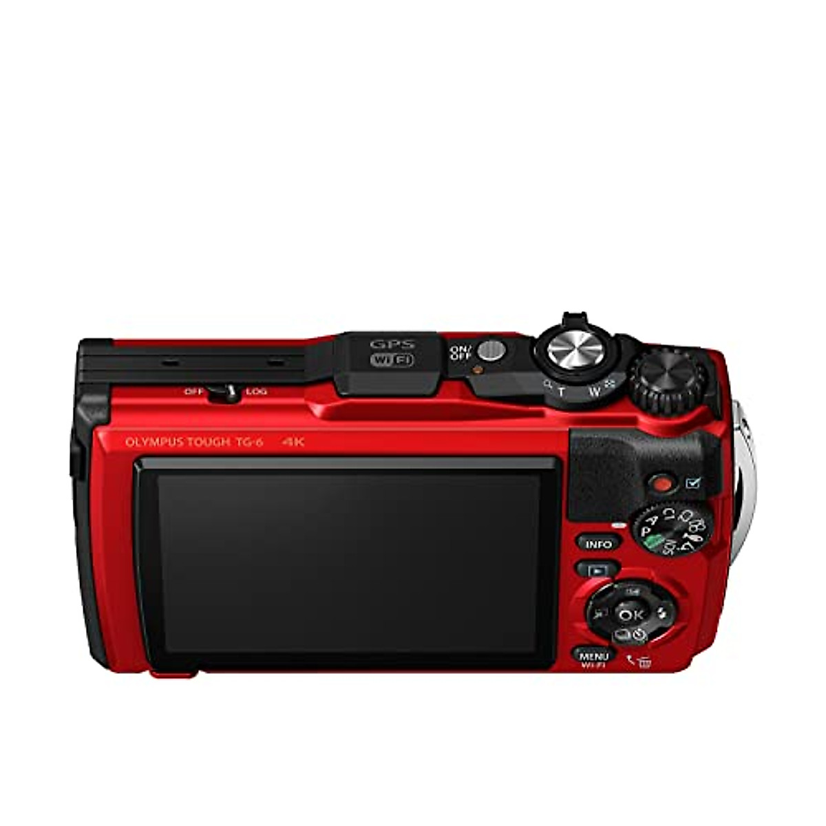 OM System Olympus TG-6 Red Underwater camera, Waterproof, Freeze proof, High Resolution Bright, 4K Video 44x Macro shooting