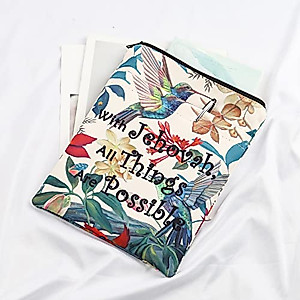 MAOFAED Jehovah Witness Book Sleeve Baptism Book Cover JW Baptism Gift for Her Women (All Things booksl)