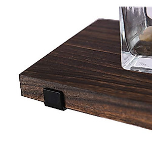 HXSWY Rustic Wood Floating Shelves for Wall Farmhouse Wooden Wall Shelf for Bathroom Kitchen Bedroom Living Room Set of 4 Dark Brown