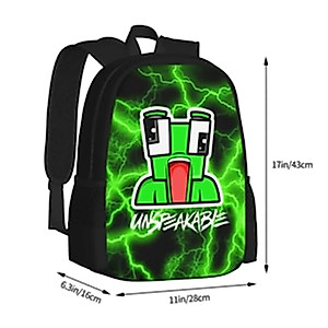 UZIAH Game 3D Printed Cartoon Backpack Teens 17 Inch Boys and Girls School Bookbag Travel Laptop Bag