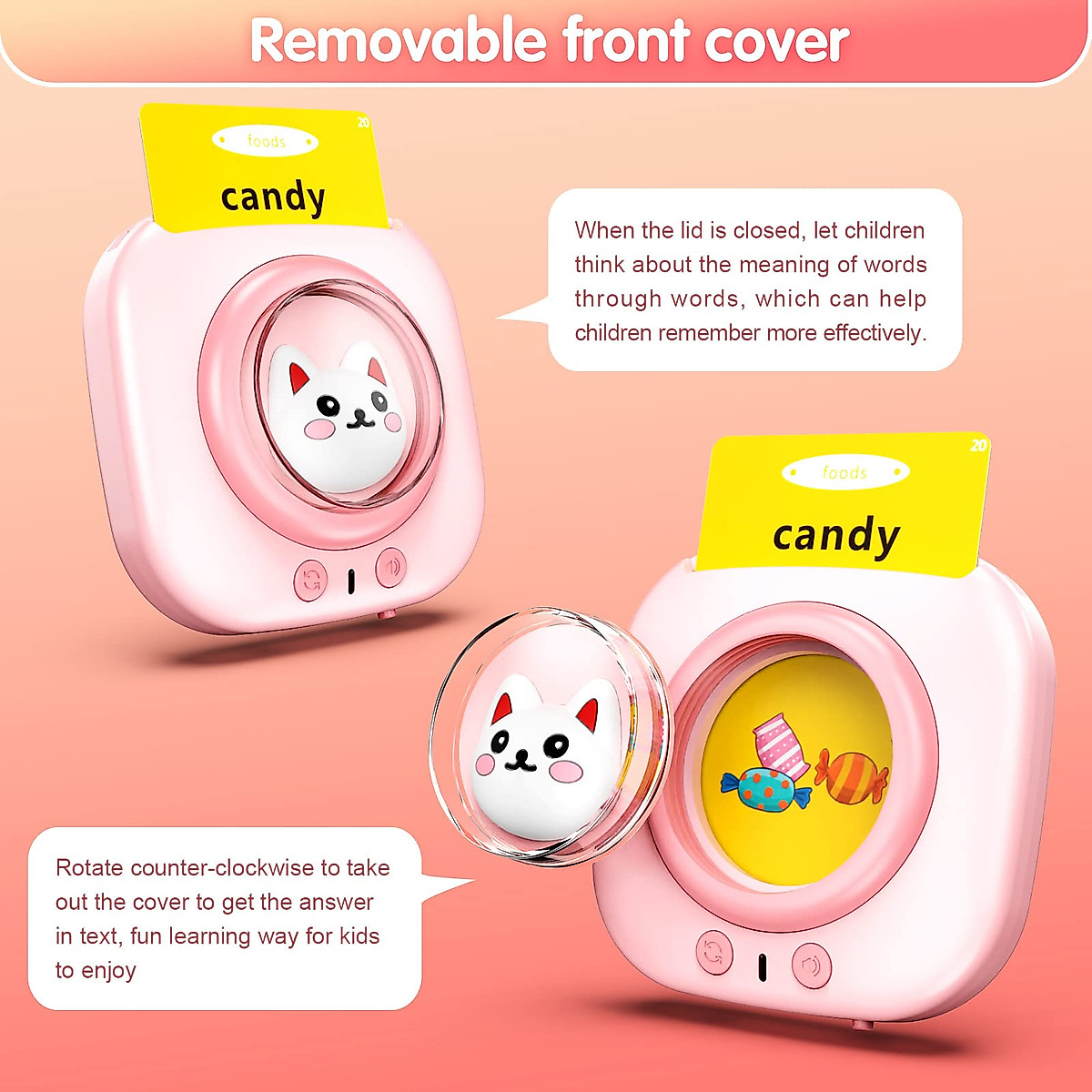 Talking Flash Cards Learning Toys: Talking FlashCards Learning Toys for 2 3 4 5 6 Year Old Boys Girls - Educational Flash Cards for Toddlers Baby - Electronic Flash Cards Toys & 224 Words