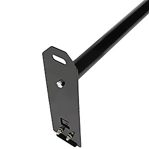 ECCPP Adjustable Van Ladder Rack Hightop 2 Bars Roof Rack fit for Chevy Express 2500 for Dodge for Ford E-250/350 for GMC Savana with Rain Gutters Heavy-Duty Steel Pickup Truck Ladder Rack