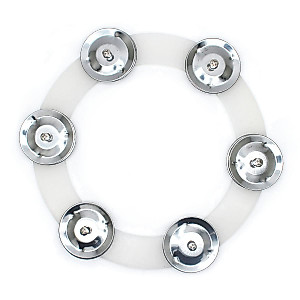 TUOREN 6" Cymbals Ching Ring Mountable Hi-Hat Tambourine with 6 Steel Jingles for Hi Hats, Crashes, Effects Cymbal, Stacks