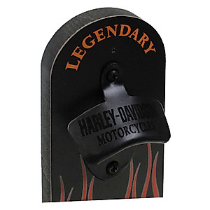 Harley-Davidson Flames Wall Mount Bottle Opener, 12 inch Height HDL-18584