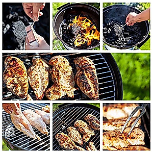 SRHMYWBW Portable Charcoal Grill for Outdoor 17 Inch Barbecue Grill 4.5kg/10 Lbs Charcoal BBQ Grill Round BBQ Kettle Outdoor for Outdoor Cooking Picnic Patio Backyard (Red)