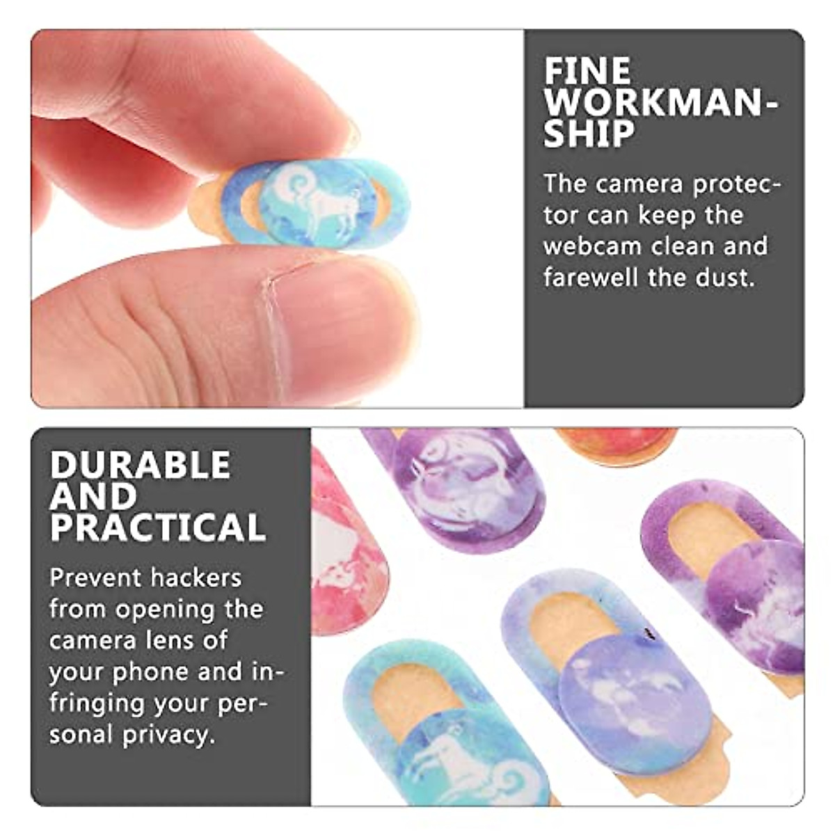 Gatuida 6pcs Camera Privacy Cover Animal Slides Camera Protector Phablet Laptop Camera Cover Slide Webcam Cover for Laptop Cell Phone Camera Cover Webcam Cover Slider Webcam Slider Lens