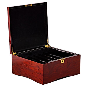 Coin Inlay Poker Chips Set - 750 Heavyweight (15-Gram) Clay Composite Chips, Playing Cards, Dealer Button, Dice, & Hi-Gloss Case - Professional Casino Supplies, Kits, Holders, & Storage Container