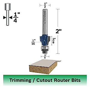 Bosch 85316M 1/2 in. x 3/8 in. Carbide-Tipped Smooth-Edge Laminate Trim Router Bit