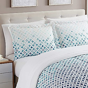 Sweet Home Collection 7 Piece Comforter Set Bag Solid Color All Season Soft Down Alternative Blanket & Luxurious Microfiber Bed Sheets, Genova, Queen