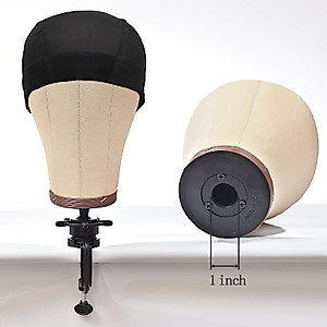 Wig Head Mannequin Head with Stand for Wigs Making 22 inch