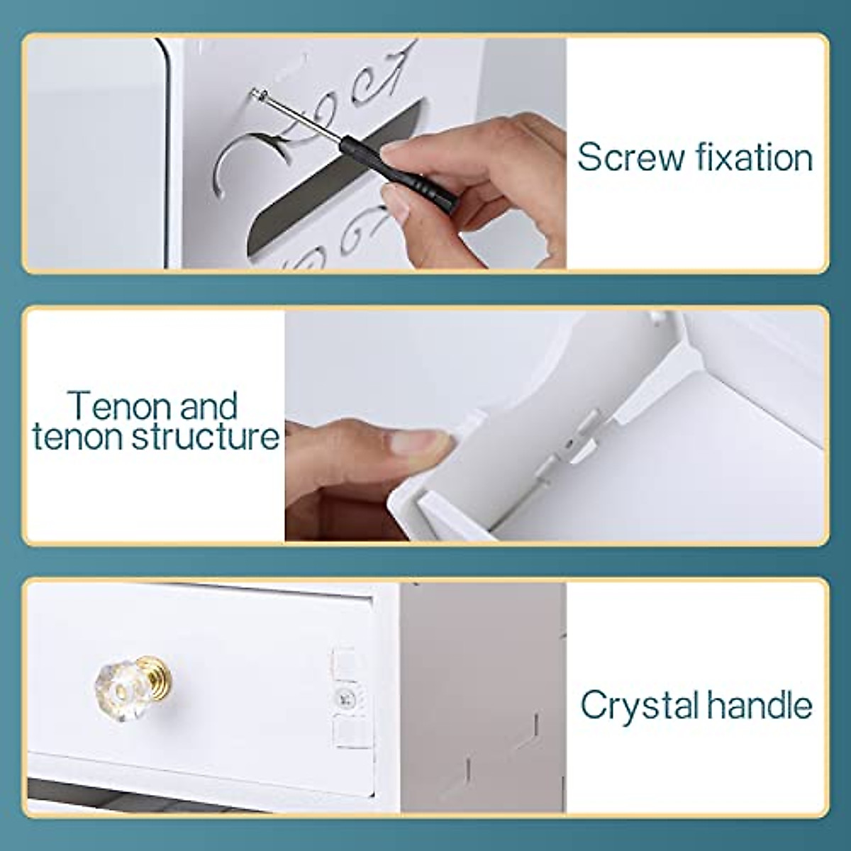 Amikadom #77GU37 Desk Organizers and Accessories Desk Storage Box Vanity Organizer Cosmetic Storage Organizer Bathroom Counter Or Cloa