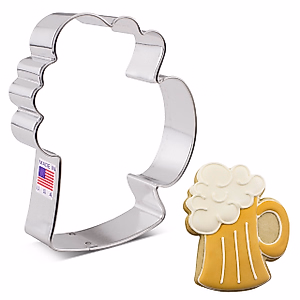 Beer Mug/Stein Cookie Cutter, 4.25" Made in USA by Ann Clark