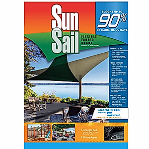 Easy Gardener 10909H, Fabric Shade, Sun Sail Shade Accessory, Green