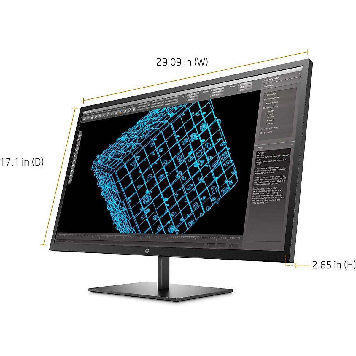 HP - Pavilion 32" LED QHD Monitor - Black with Black Stand