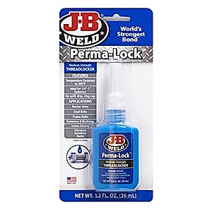 J-B Weld 24236 Perma-Lock Medium Strength Threadlocker - Blue - 36 ml