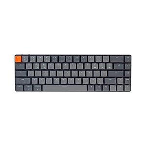 Keychron K7, 68 Keys Ultra-Slim Wireless Bluetooth/Wired Mechanical Keyboard with Low-Profile Gateron Mechanical Red Switch, White LED Backlit Compatible with Mac Windows