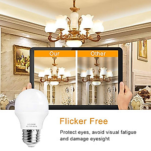 LED Light Bulbs E26 40 Watt Equivalent, 4 Watt A15 LED Appliance Bulb 3000K Soft White 120V 400 Lumens for Refrigerator Ceiling Fan, Pack of 4