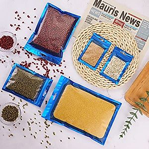 CAKKA Mylar Bags for Food Storage, 100 Pack Mylar Bags with Labels, Resealable Smell Proof Ziplock Bag for Long Term Food Storage ( 4x6 Inch )